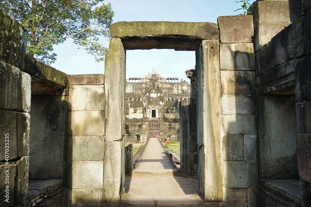 Baphuon temple and the gate of temple at Angkor Thom, Bayon, Khmer ...