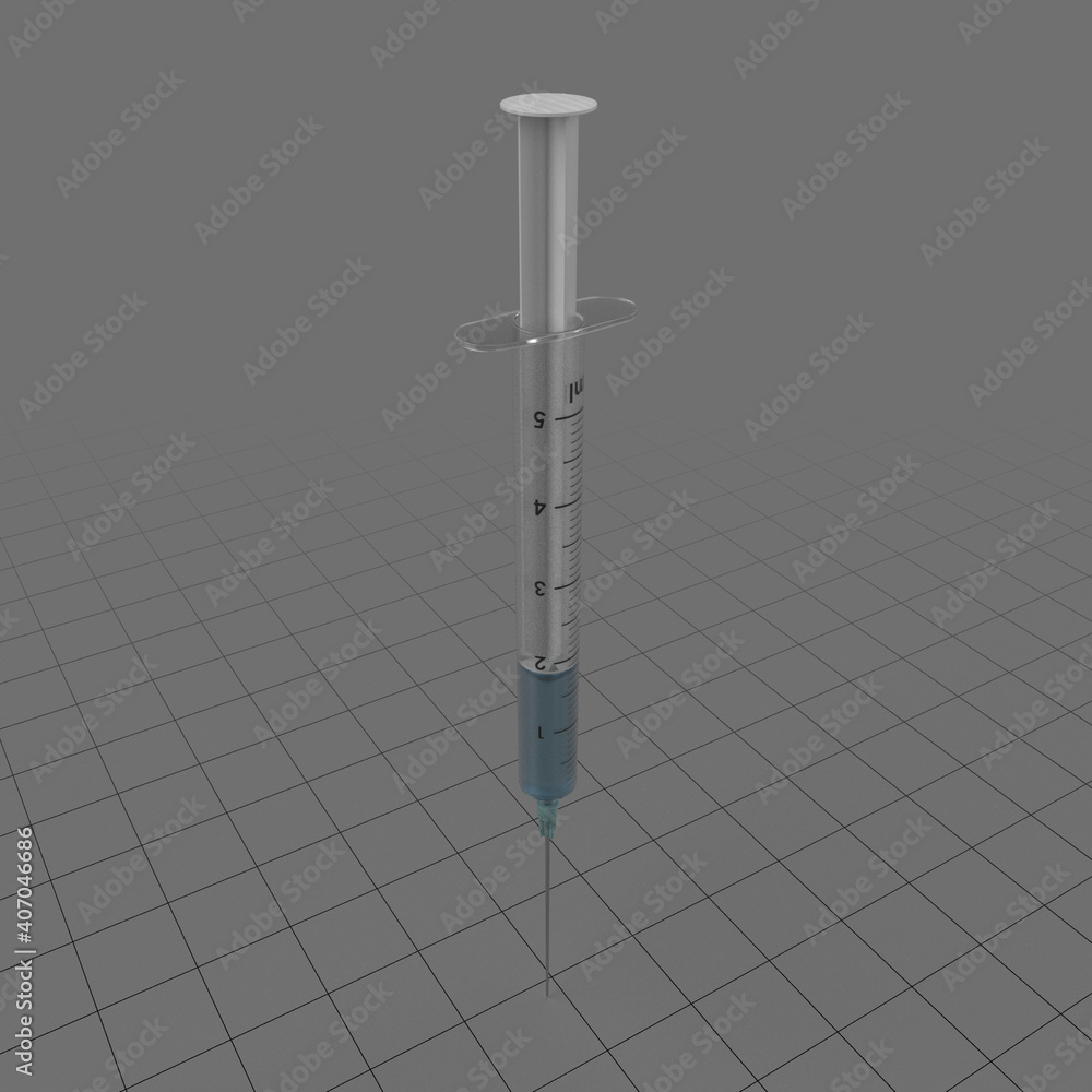 Syringe Stock 3D asset | Adobe Stock