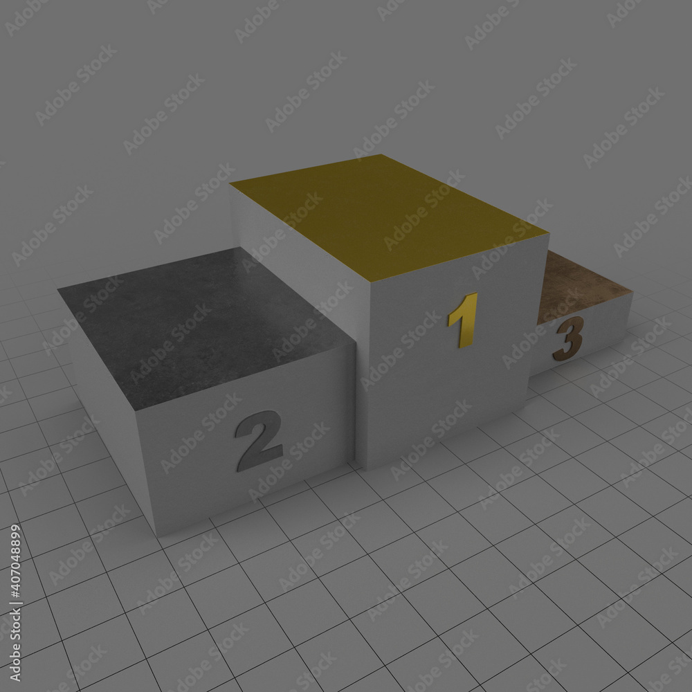 Winners podium Stock 3D asset | Adobe Stock