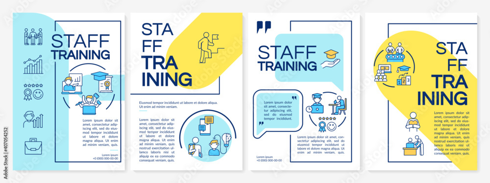 Plakat Staff training brochure template. Upgrading employee skills ...