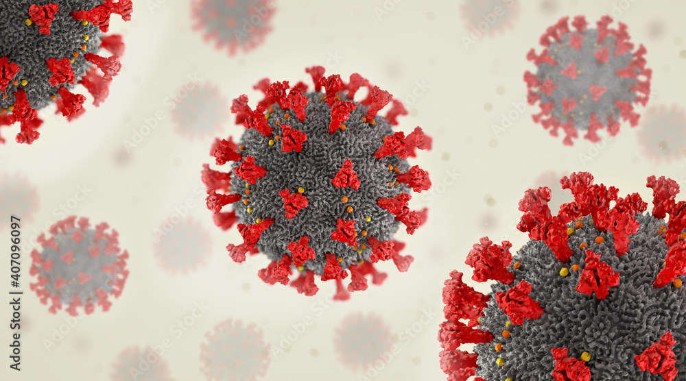 Representation of many corona viruses, trigger of severe acute ...