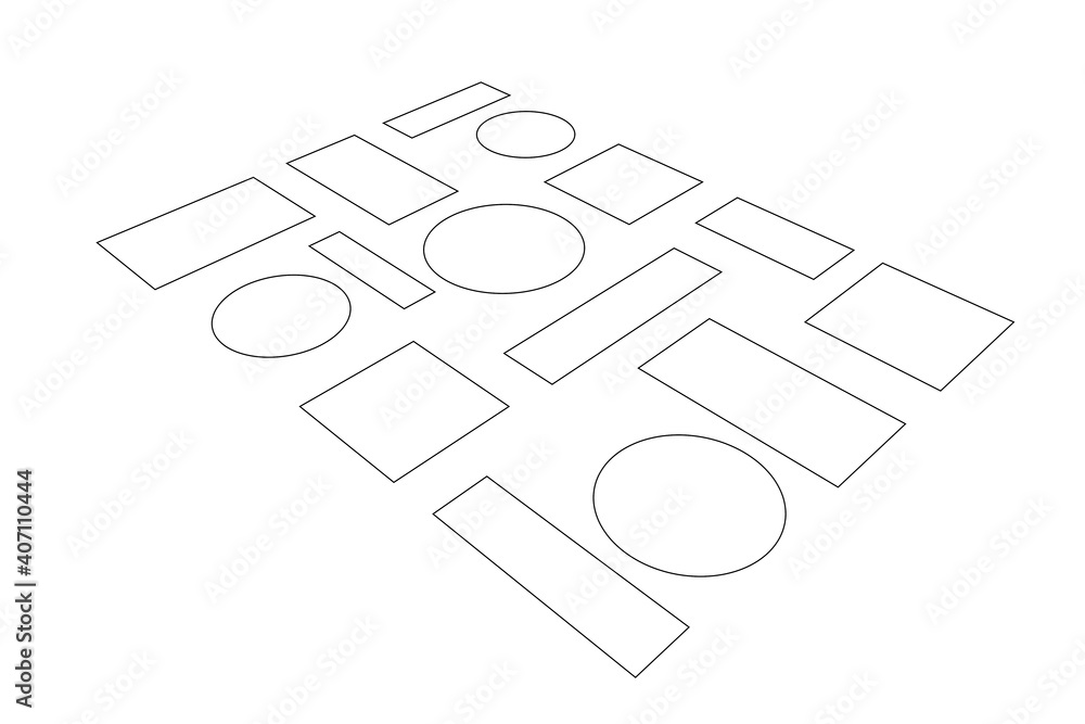 perspective drawing of geometric shapes Stock Illustration | Adobe Stock