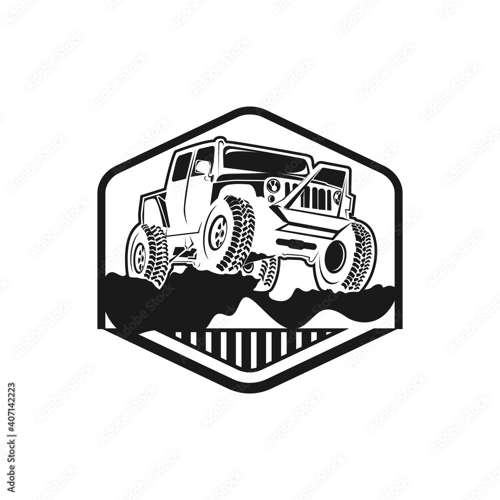 Off-road logo. Emblem extreme competition. Adventure suv and car club ...