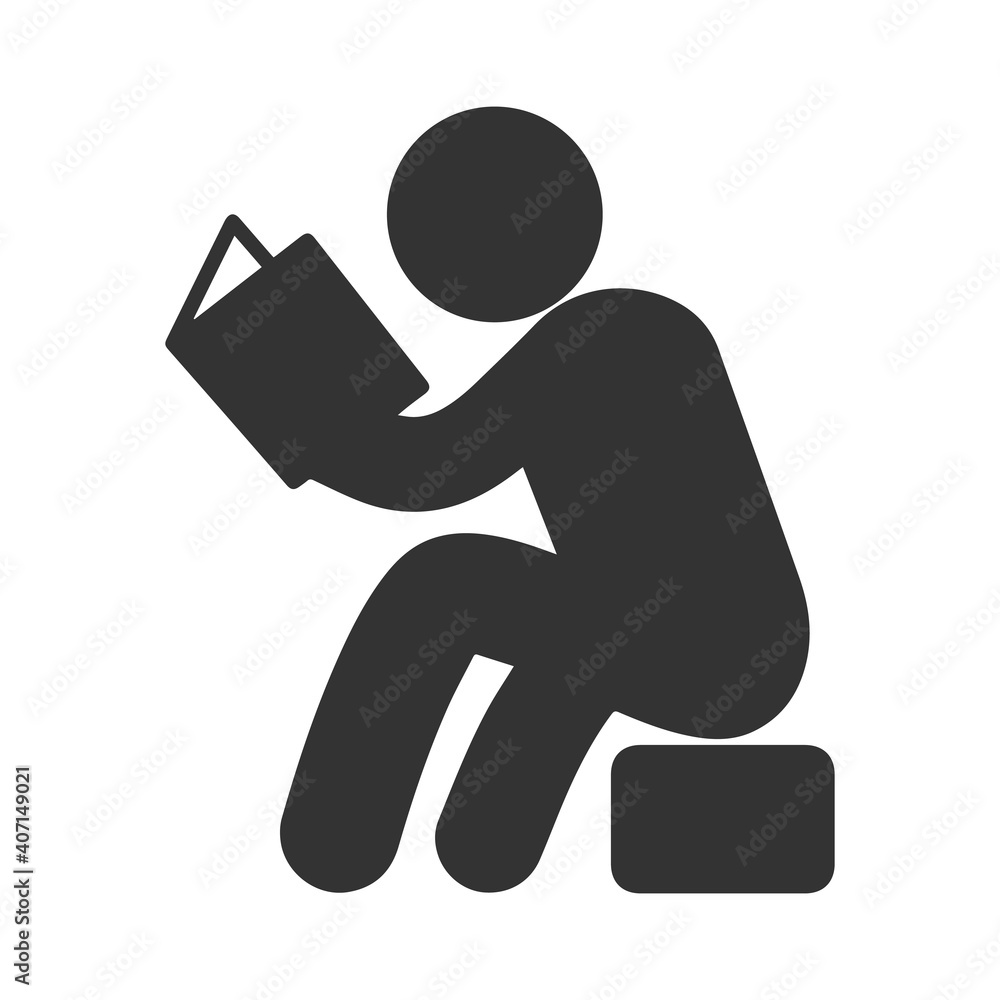 toilet, a person in the toilet on the toilet reading a book, public ...