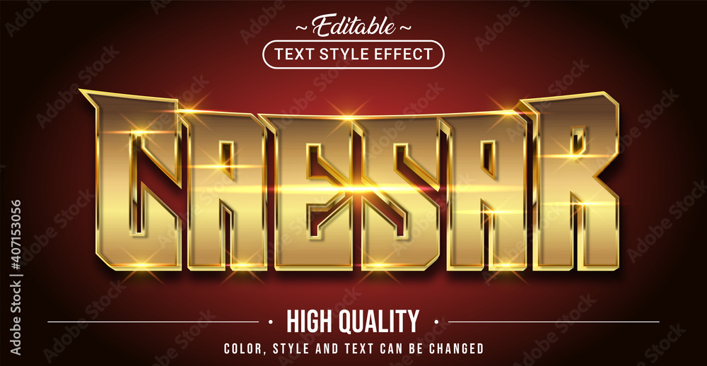 Editable text style effect - Caesar text style theme. Stock Vector ...