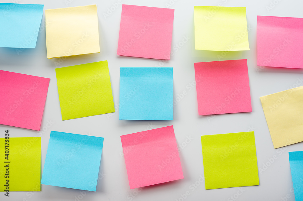 blank Sticker notes on the white background. Mockup sticky Note Paper ...