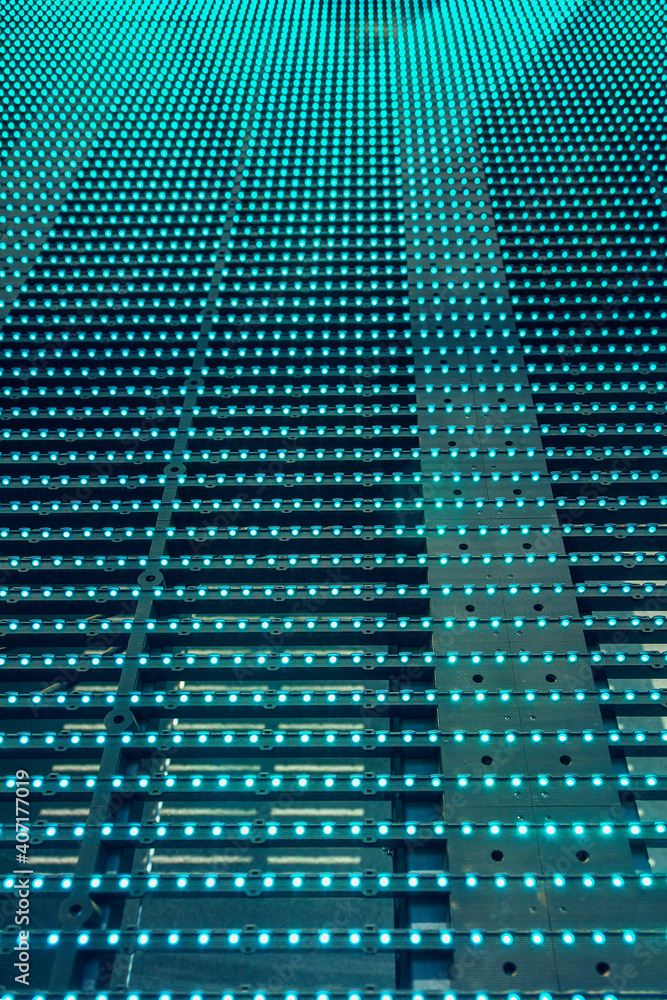 LED Outdoor Media Facade, digital signage screen. Exterior facade light ...