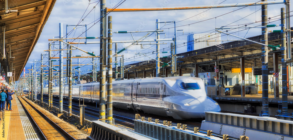 JP Shin Fuji train station wide Stock Photo | Adobe Stock