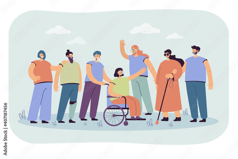 Cartoon Helping People