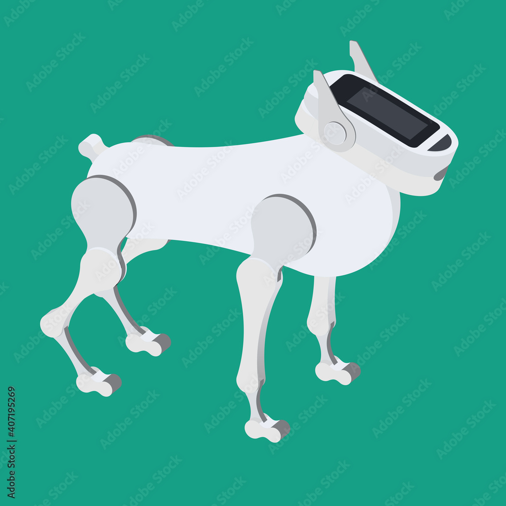 The mechanical robot dog. Vector Stock Vector | Adobe Stock