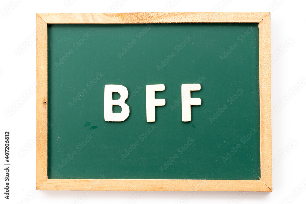 Alphabet letter in word BFF (Abbreviation of best friend forever) in ...