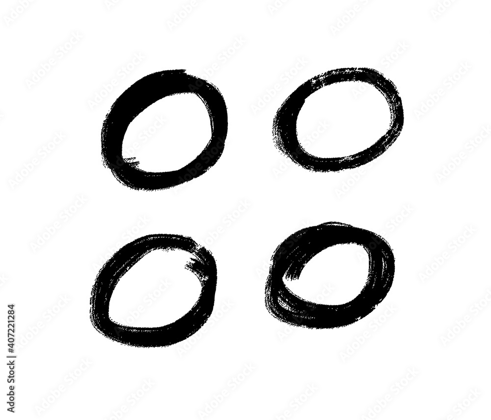 Hand drawn circle line sketch. Vector set circular scribble dood Stock ...