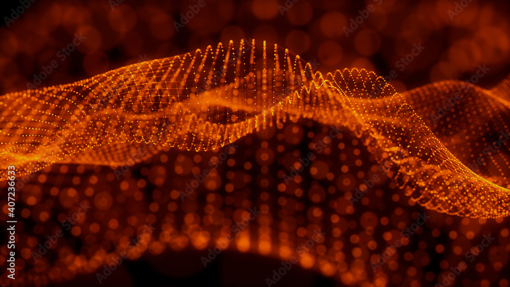 Sound Wave Vizualisation concept. Music audio frequencies represented ...