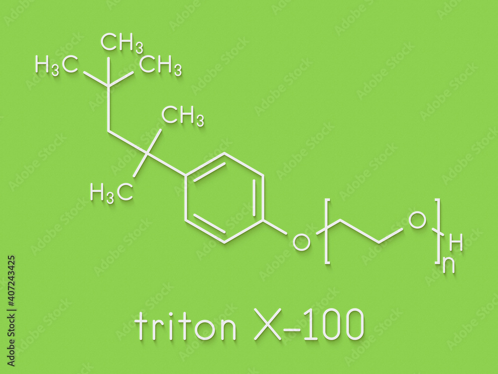 Triton x-100 detergent molecule. Skeletal formula. Stock Illustration ...