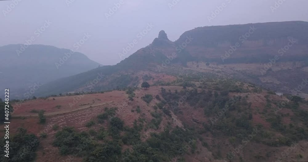 Misty Mountain Ridges With Lush Foliage During Winter In Trimbakeshwar ...
