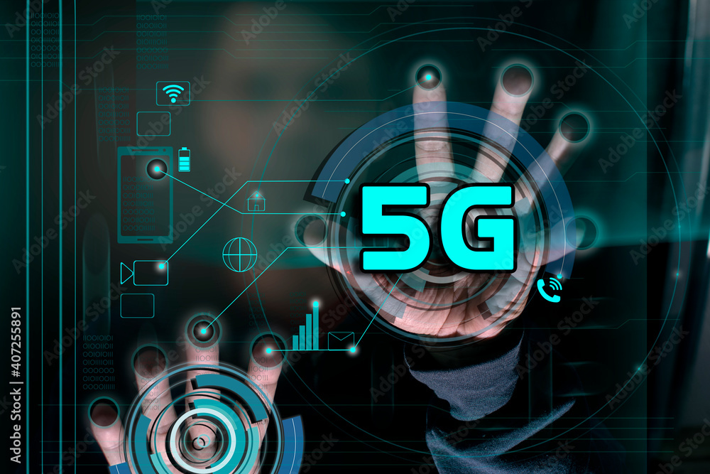 5G for business and technology, speed, signal, network, technology, big ...