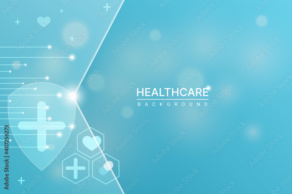Healthcare, medical, technology and science wallpaper template. vector ...