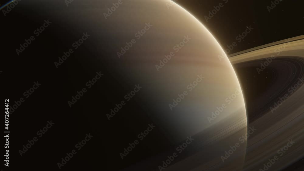 Vidéo Stock Close up footage of Saturn rotating in outer space. Part of ...