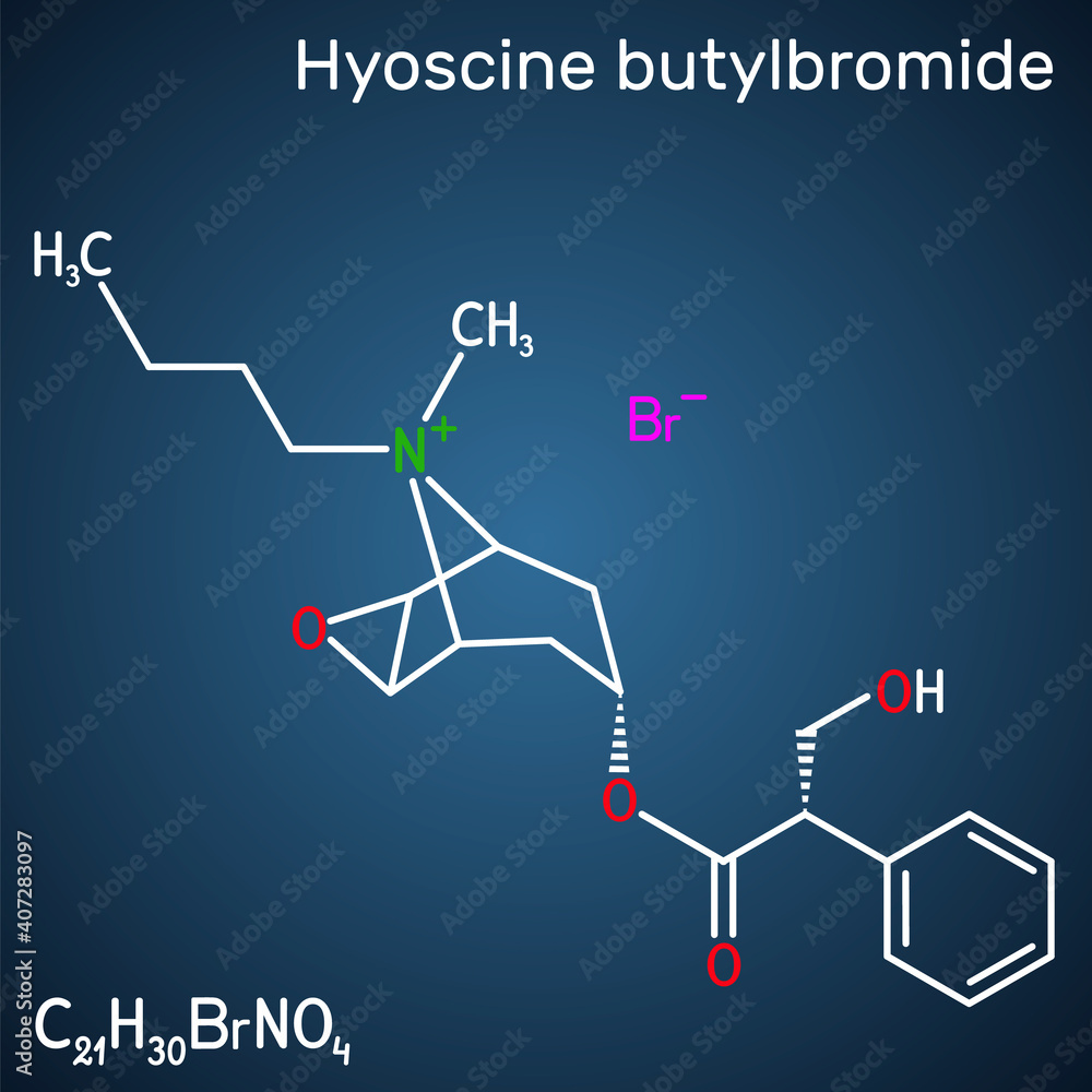 Hyoscine butylbromide, scopolamine butylbromide, butylscopolamine ...