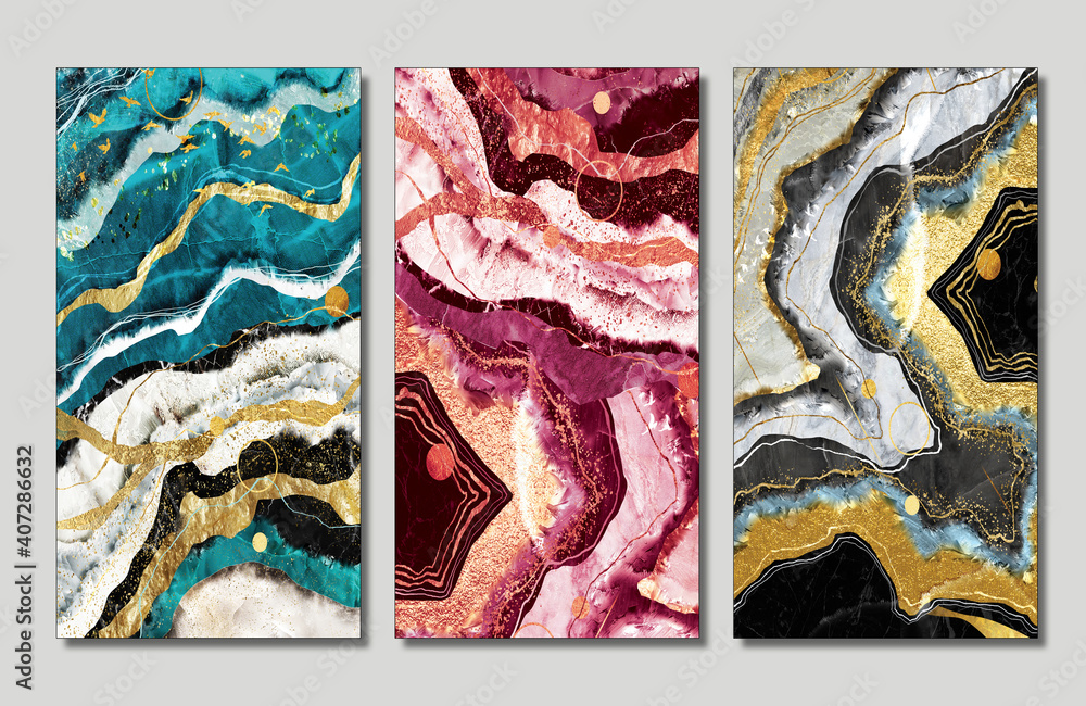 3d wallpaper for wall frames . resin geode and abstract art, functional ...