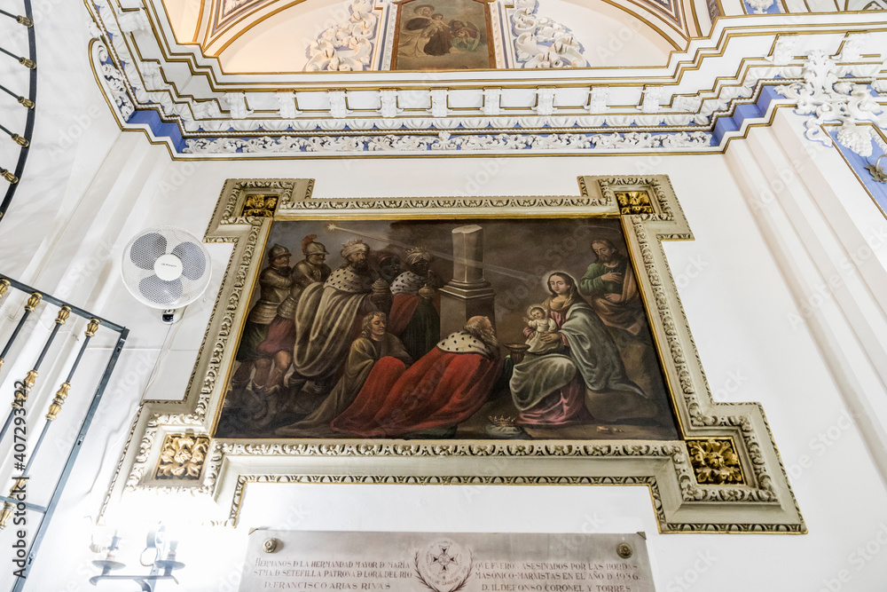 Lora del Rio, Spain. The Shrine of Setefilla, a Roman Catholic ...