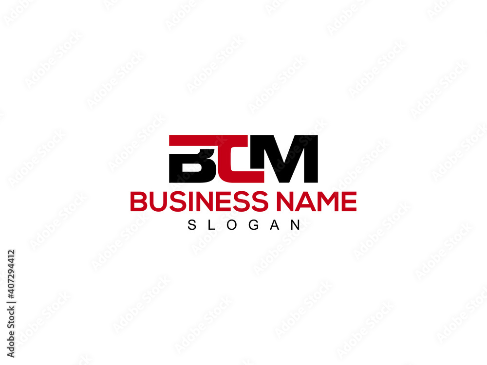 BCM Letter Type logo image Stock Vector | Adobe Stock