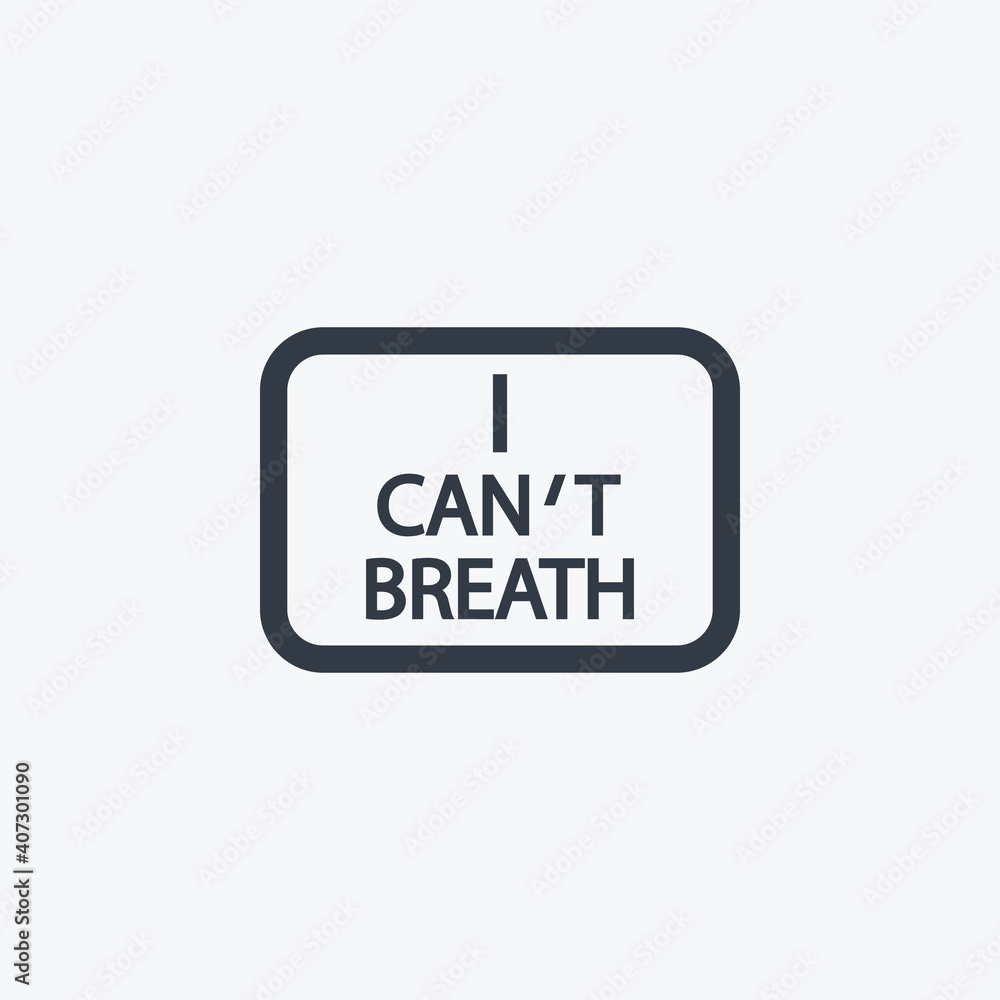 I cant breath icon isolated on clean background. I cant breath icon ...