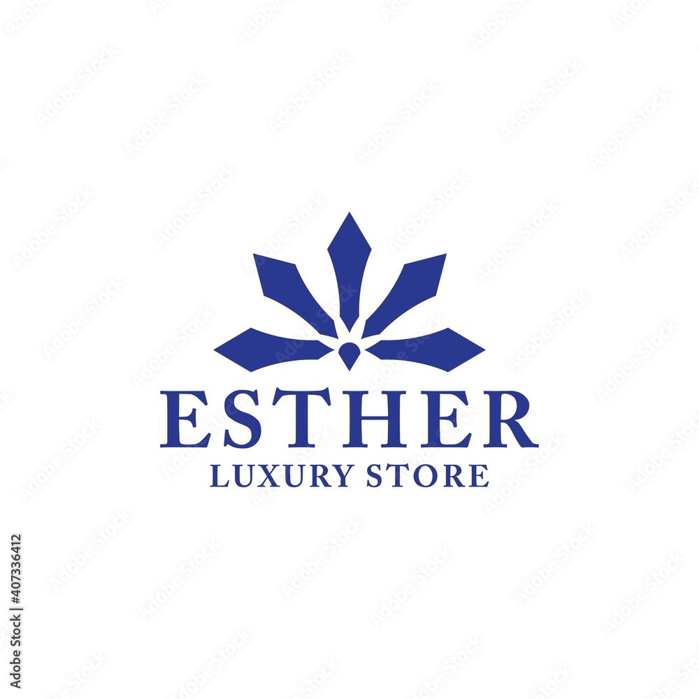 Esther Logo Design Symbols Minimalist Stock Vector | Adobe Stock