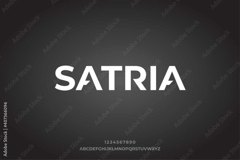 Satria bold font vector Stock Vector | Adobe Stock