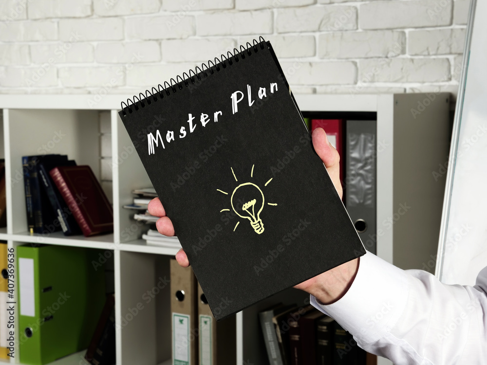 Business concept meaning Master Plan with phrase on the sheet. Stock Photo | Adobe Stock
