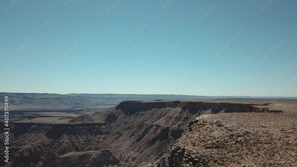 Fish River Canyon in Namibia, Africa Aerial Drone Shot. Lanscape of the ...
