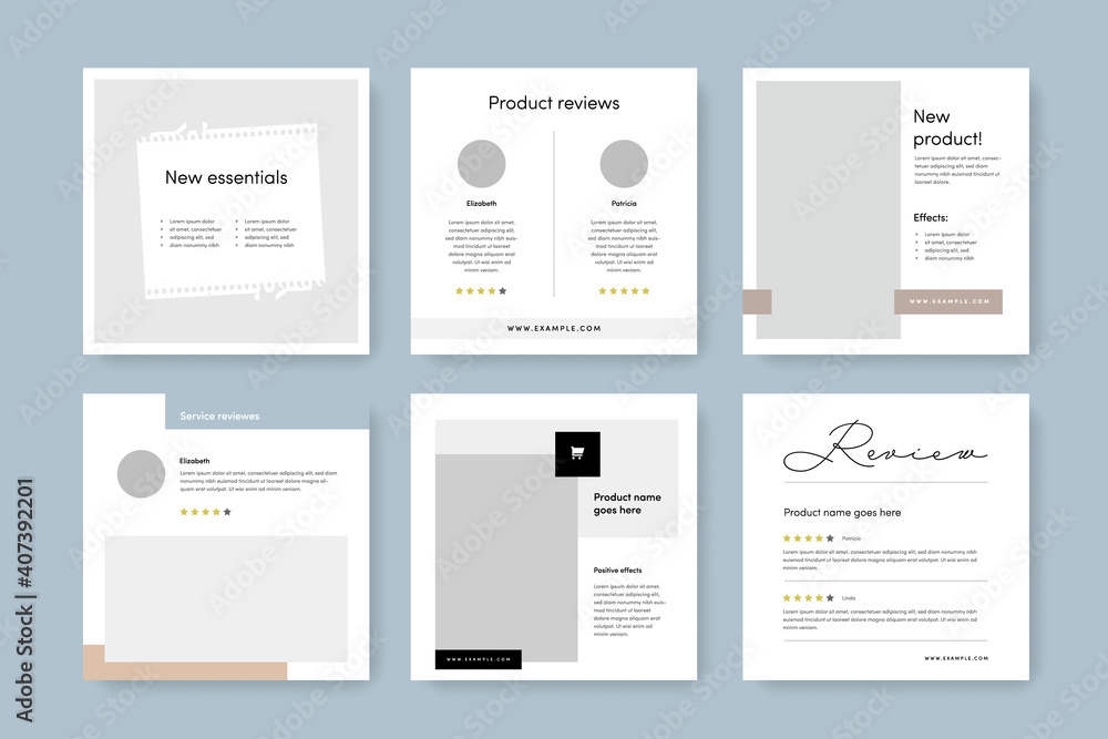 Clean social media templates for facebook and instagram, square graphic ...