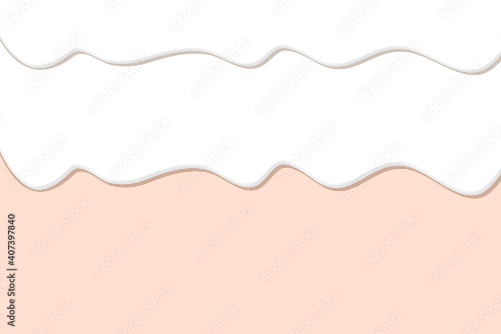 dripping cream, ice cream, yogurt or milk vector banner or poster ...