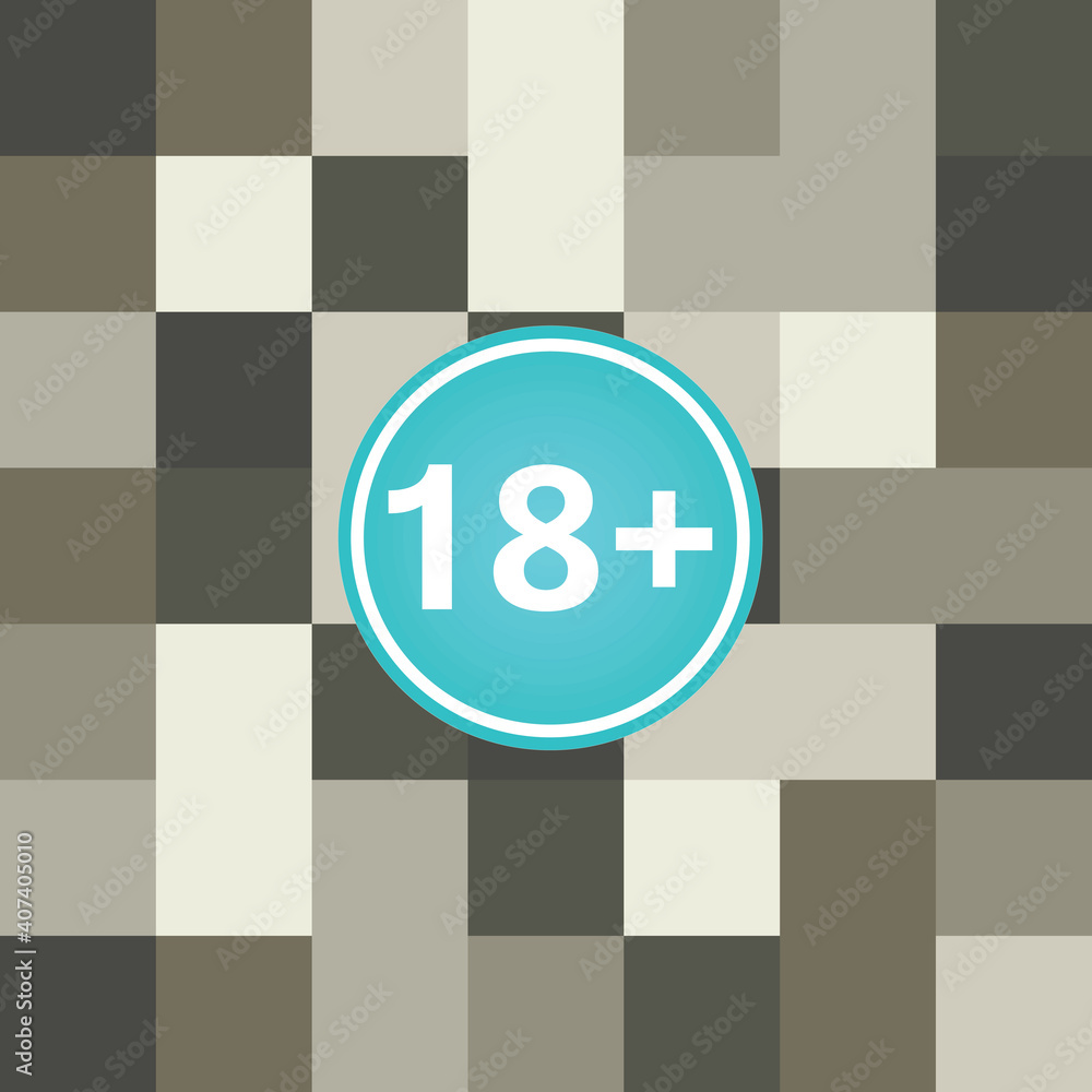 Censored 18 + content. vector Stock Vector | Adobe Stock