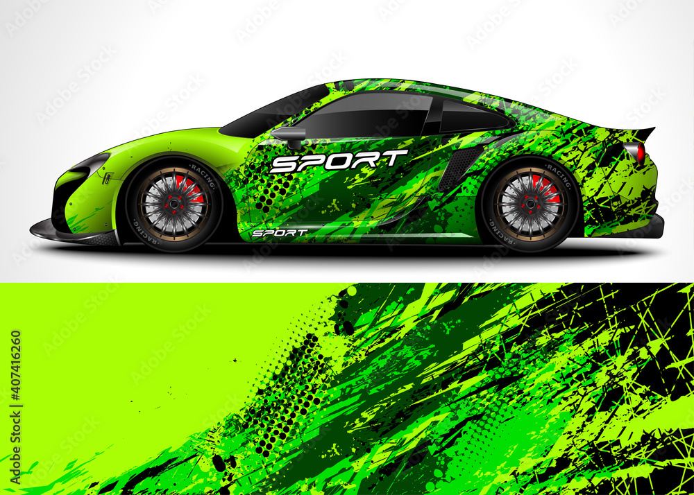 Abstract background racing sport car for wrap decal sticker design and ...