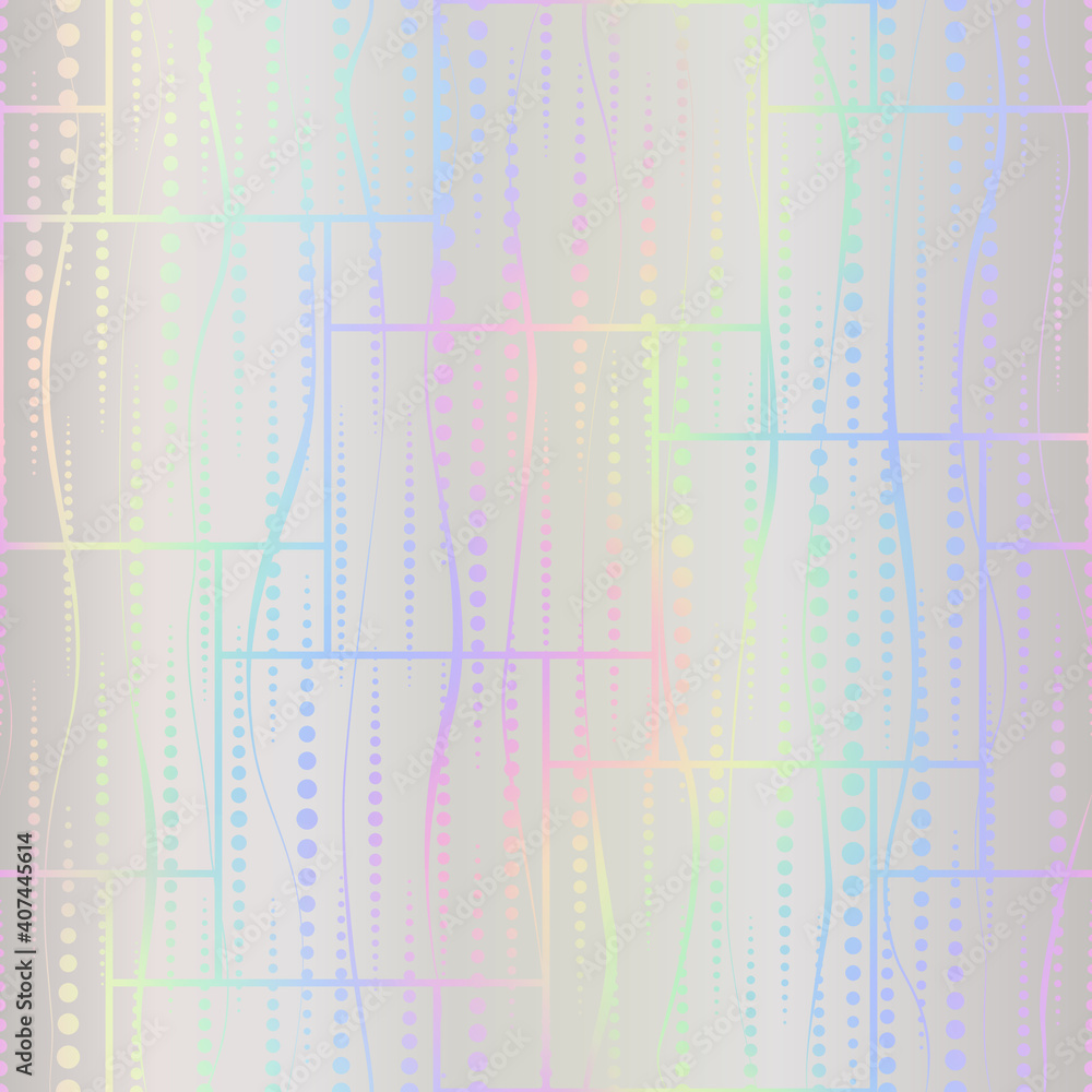 Holographic seamless pattern. Hologram effect foil. Rainbow background ...