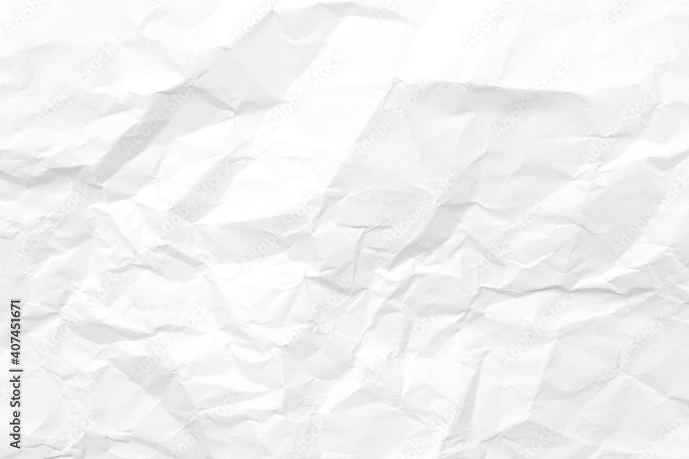 White crumpled paper texture background. Clean white paper. Top view ...