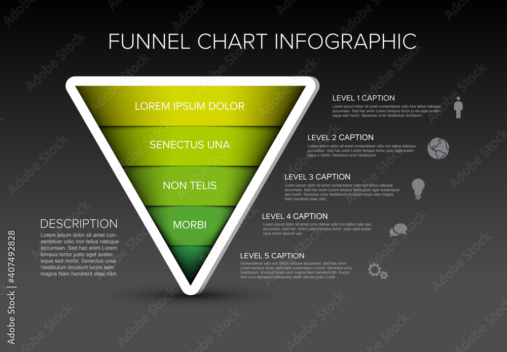 Funnel Infographic Layout Stock Template | Adobe Stock