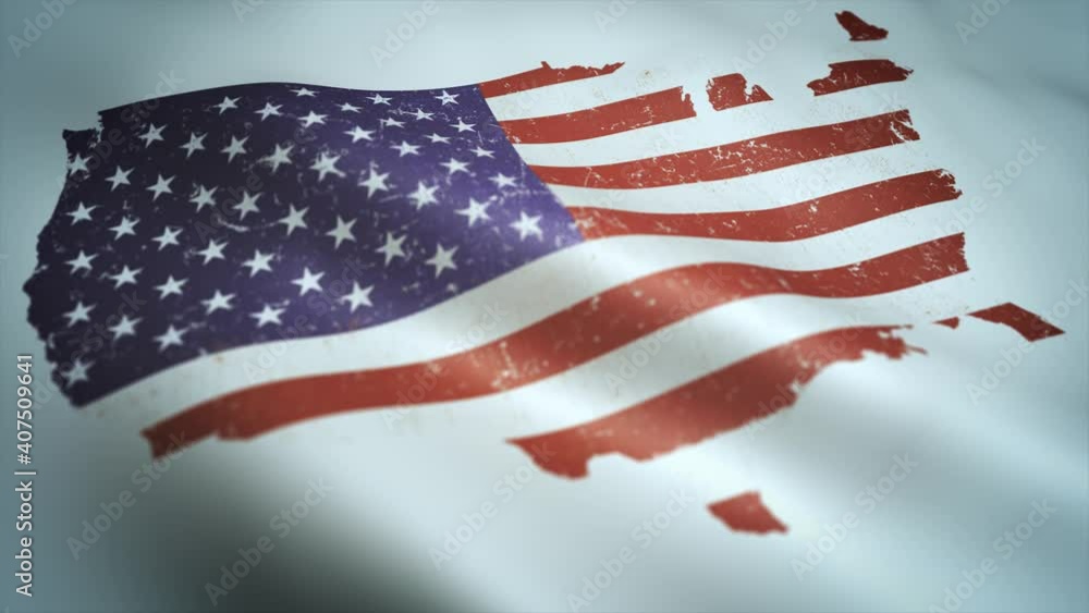 Video Stock USA American Map On Flag Waving Textured Background Loop ...