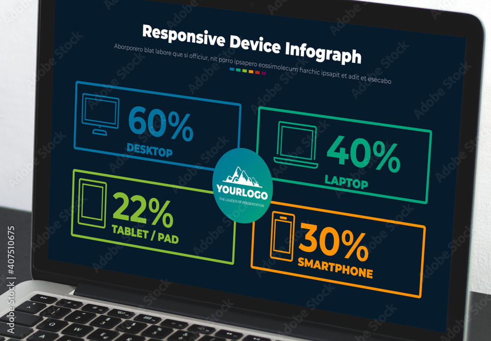 Responsive Device Infographic Stock Template | Adobe Stock