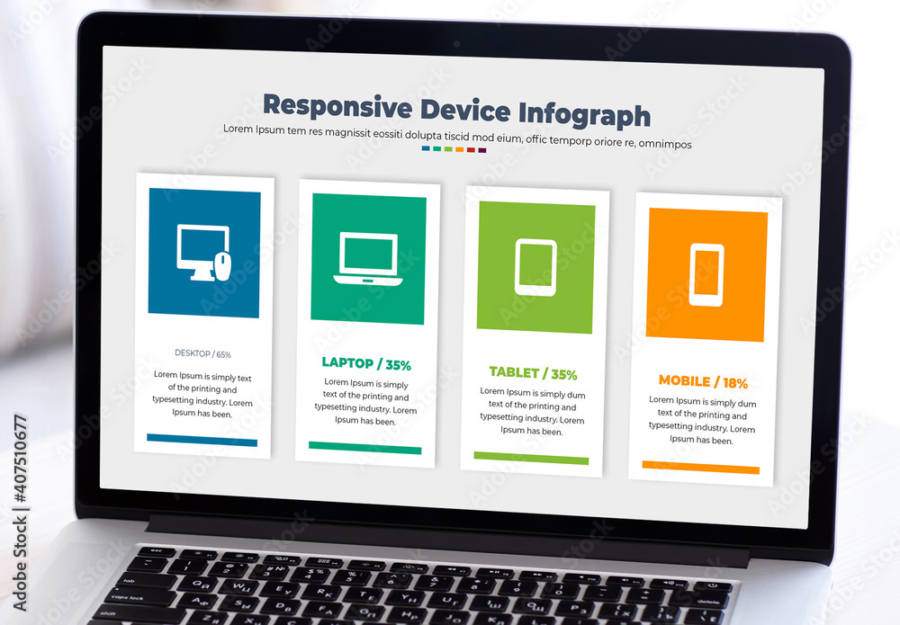 Responsive Device Infographic Stock Template | Adobe Stock
