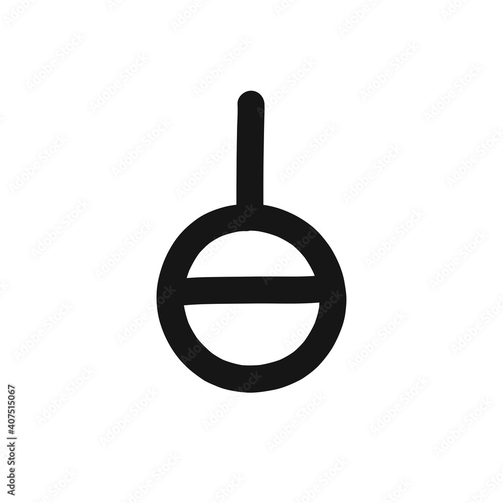 genderless symbol doodle icon, vector line illustration Stock Vector ...