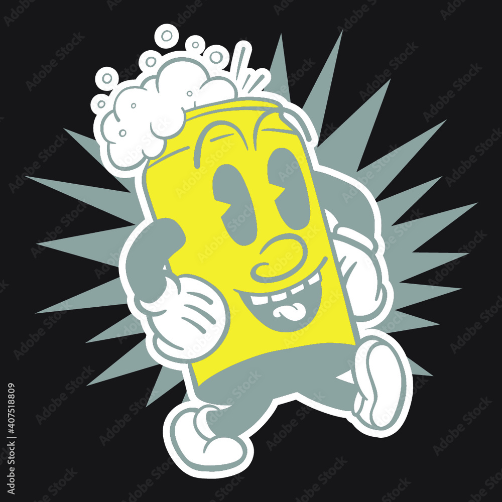 Cartoon Beer Can Stock Vector | Adobe Stock