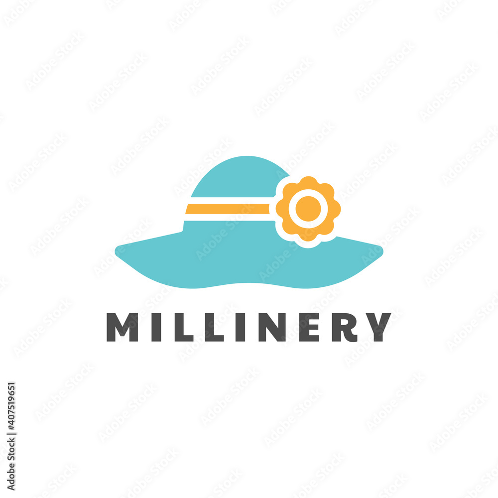 millinery logo design vector illustration Stock Vector | Adobe Stock