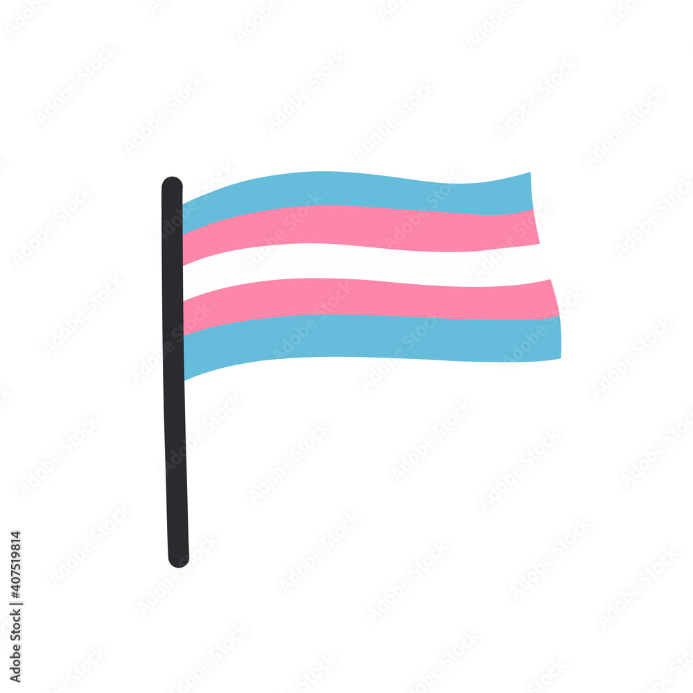 transgender flag doodle icon, vector color illustration Stock Vector ...