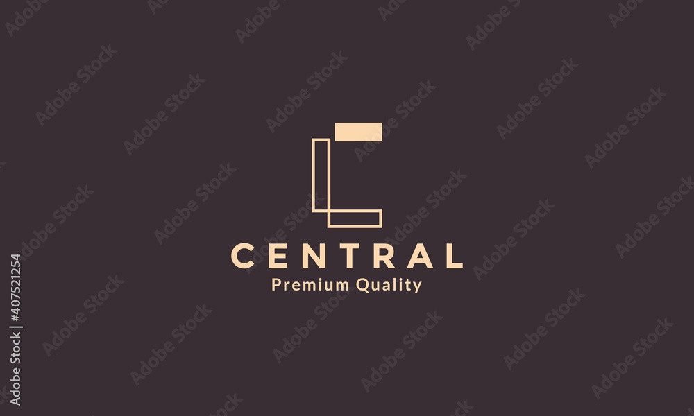 letter c square architecture building logo symbol icon vector idea ...