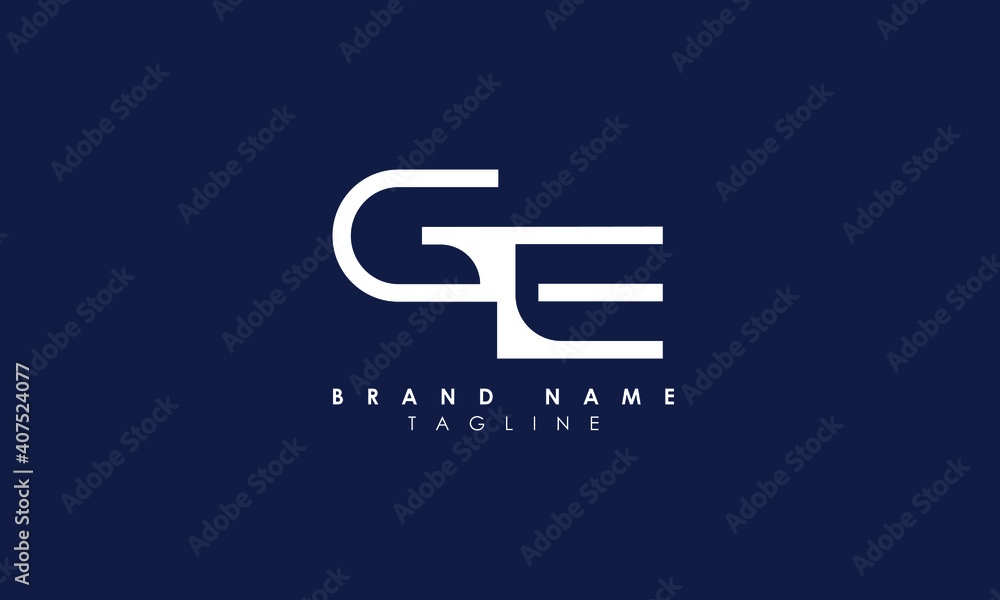 Vetor de Alphabet letters Initials Monogram logo GE, EG, G and E ...