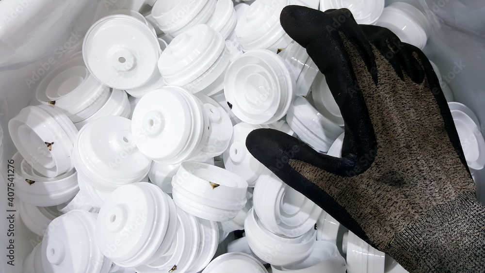 Cosmetic Plastic products In the production section, made from the ...