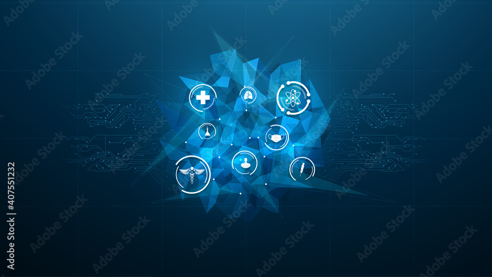 abstract medical health care innovation concept design background eps ...