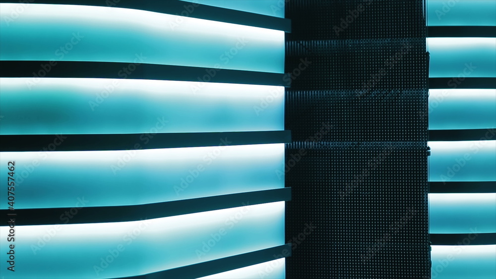 Stage decorations with changing light colors. Led Lights flashing Wall ...